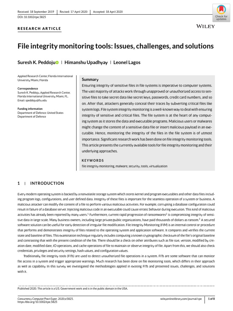 cpe.5825 paper | PDF | Kernel (Operating System) | Malware