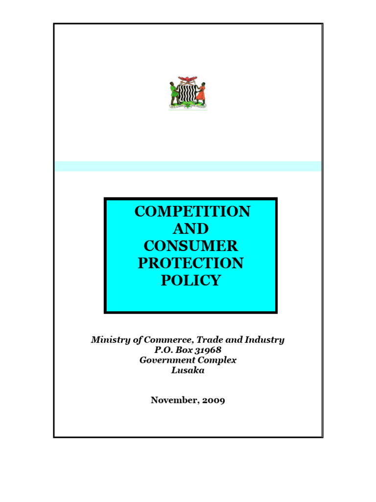 Competition and Consumer Protection Policy | PDF | Monopoly | Competition