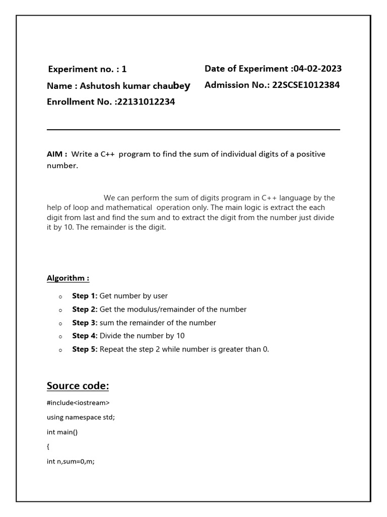 Oops Lab File 1 | PDF | Teaching Methods & Materials | Computers
