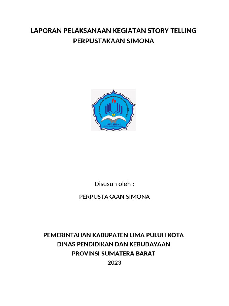Laporan Kegiatan Stori Telling | PDF | Ilmu Sosial