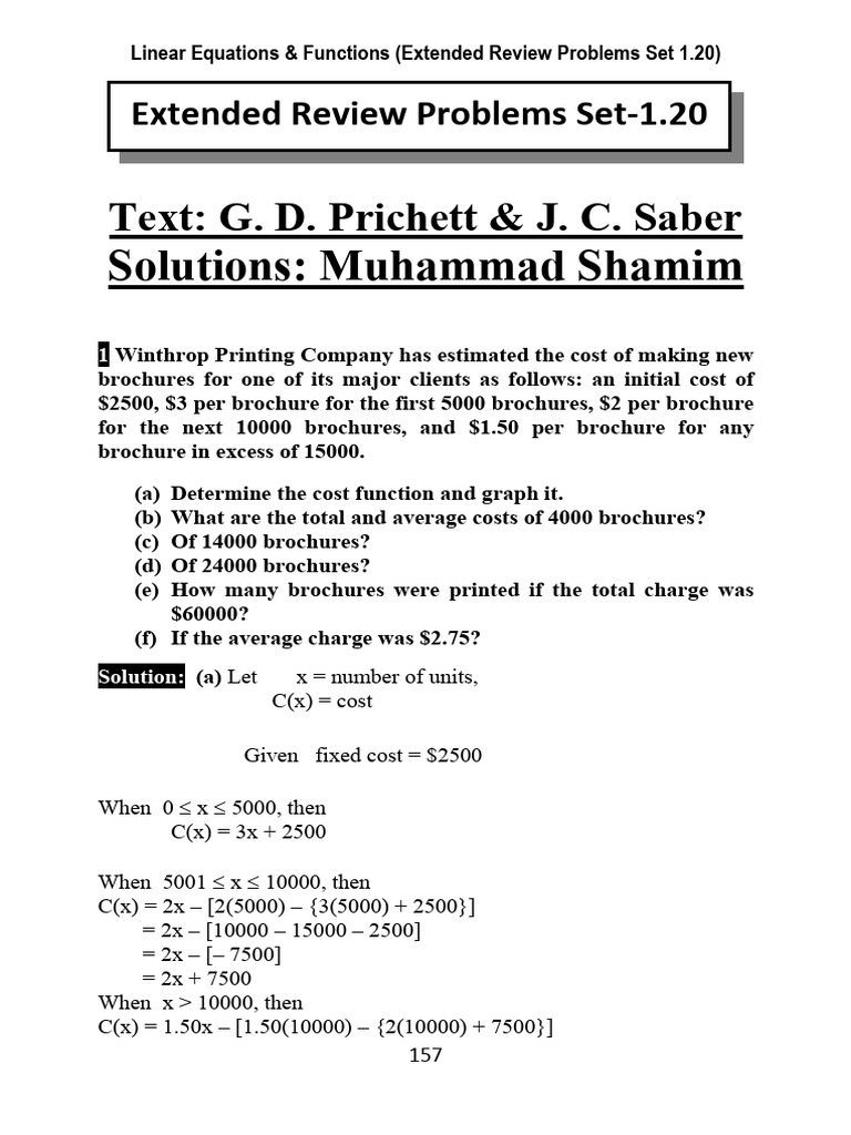 1.20 Extended Review Problems Set 1.20 | PDF | Economics | Business Economics