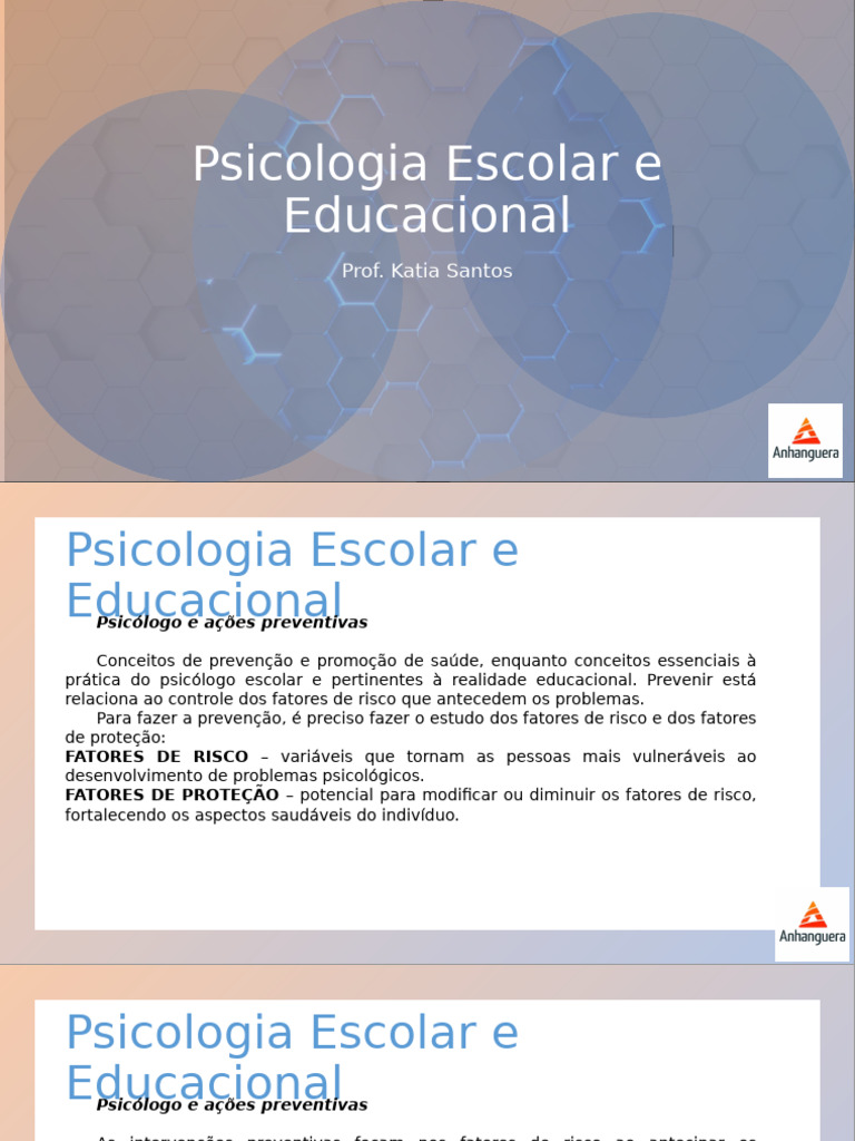 Estratégias Preventivas na Psicologia Escolar | PDF | Psicologia Educacional | Psicologia