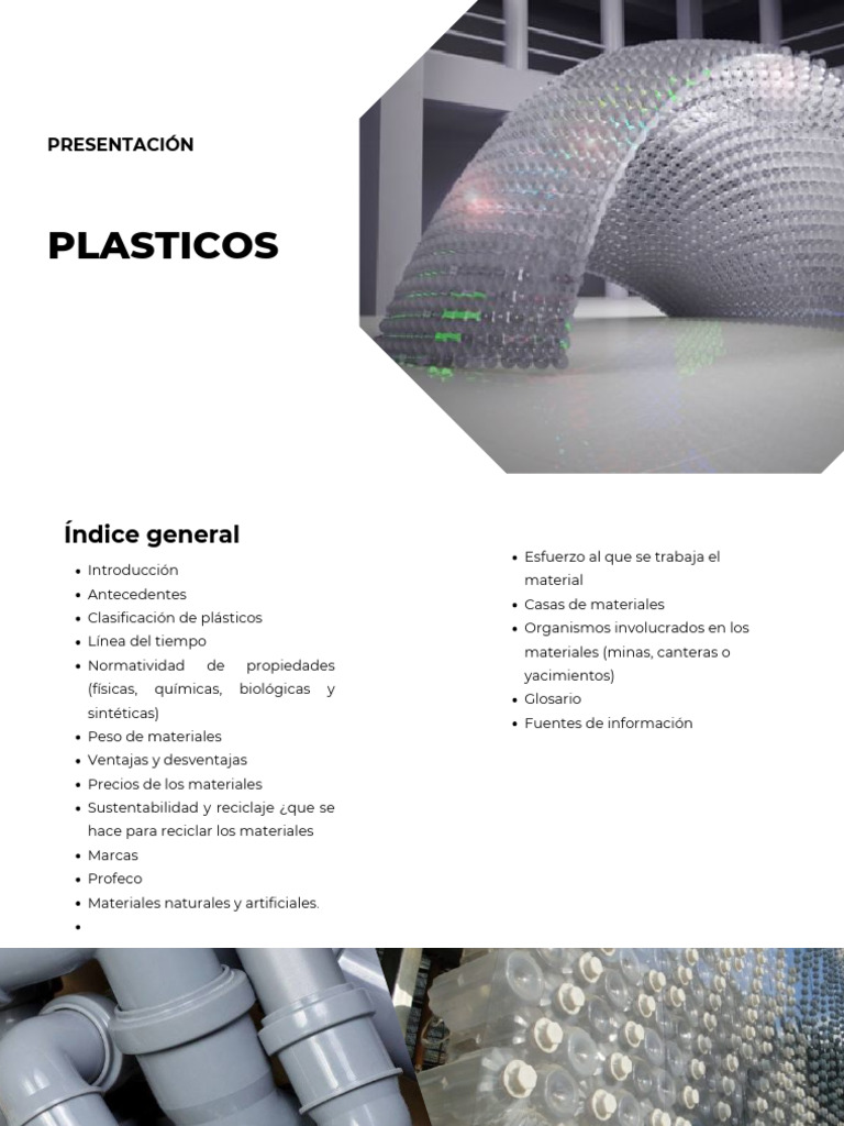 Presentación Plásticos | PDF | El plastico | Polímeros