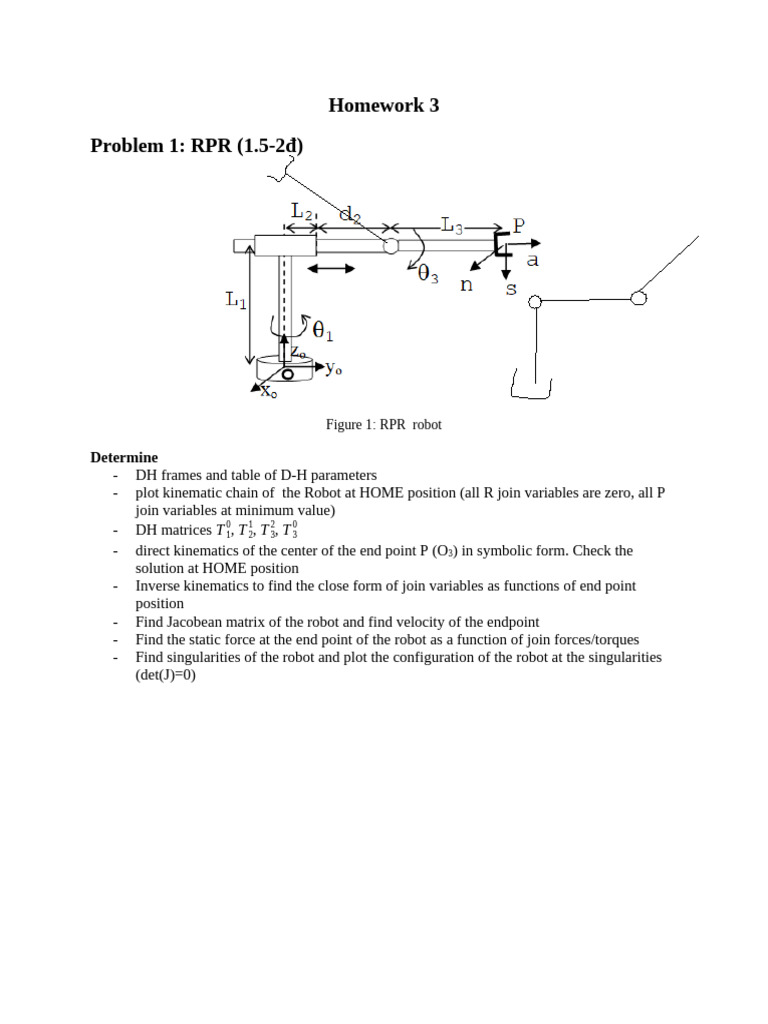 Homework-03-robot | PDF | Kinematics | Linear Algebra