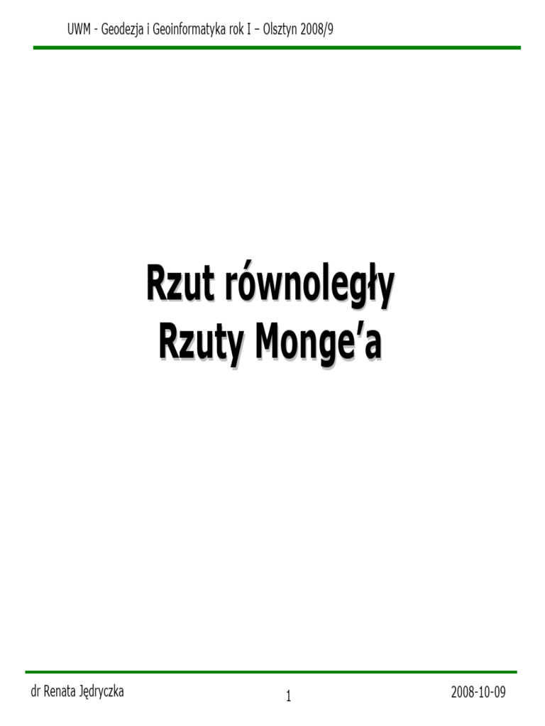w2 Rzuty Monge'a1 | PDF