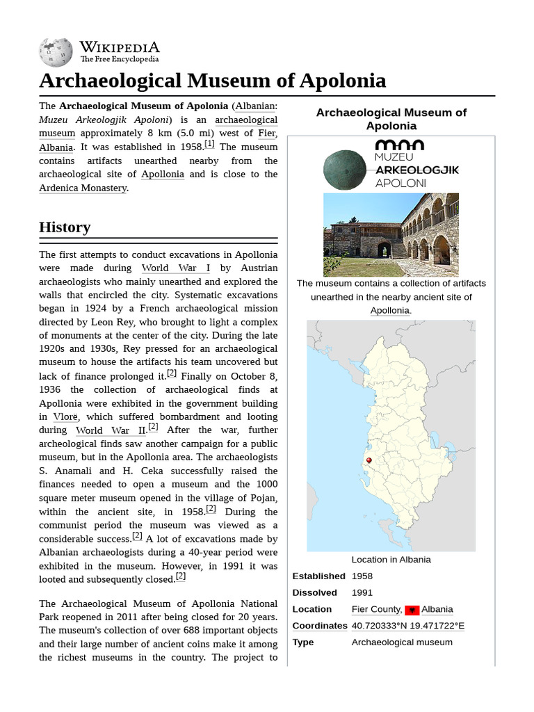 Apollonia Museum: Albania's Treasure | PDF | Archaeology