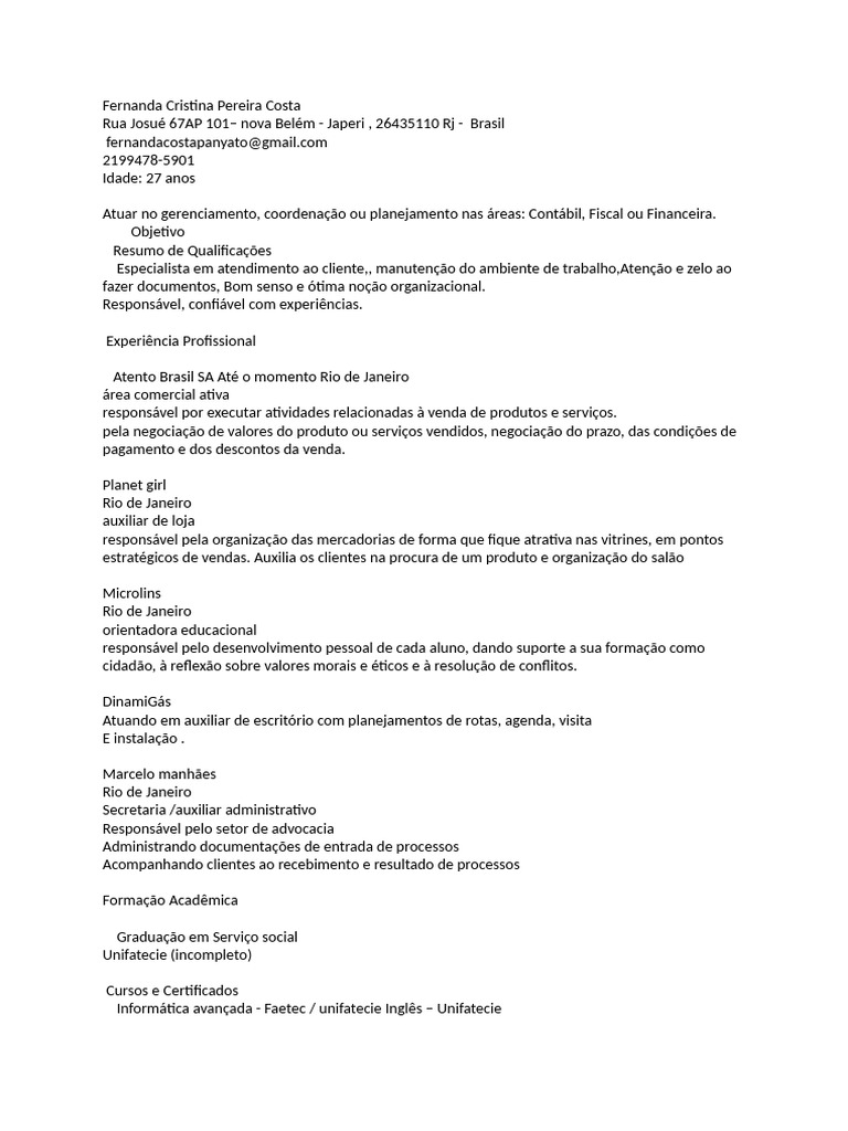 Curriculo 2024 | PDF