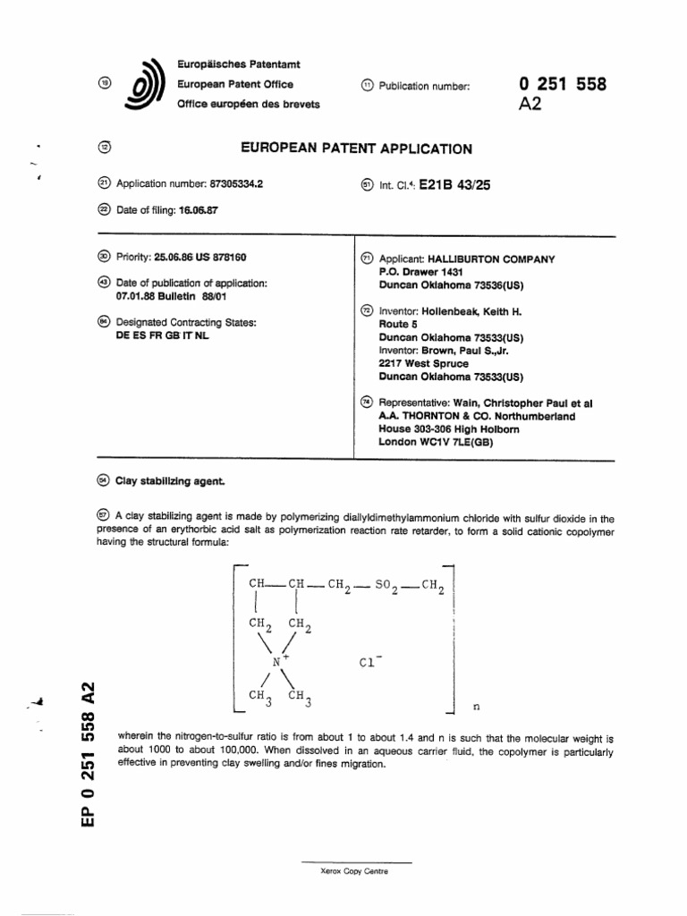 Clay Stabilizing Agent Making | PDF | Polymerization | Polymer Chemistry