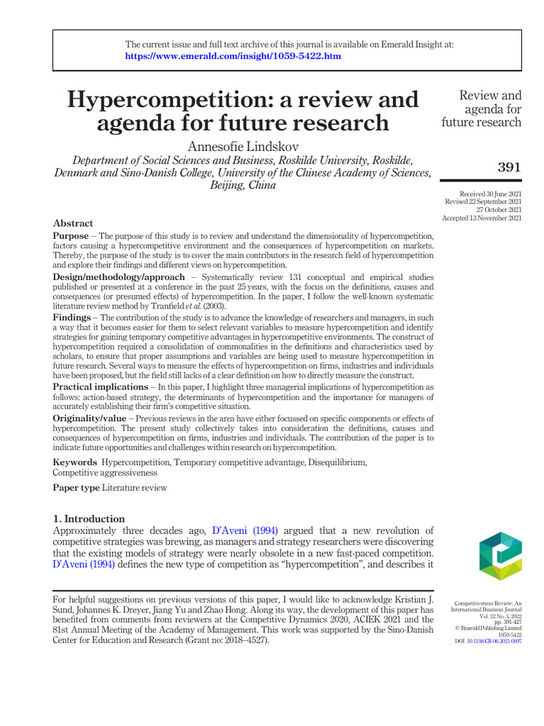 05 Hypercompetition | PDF | Business Economics | Business