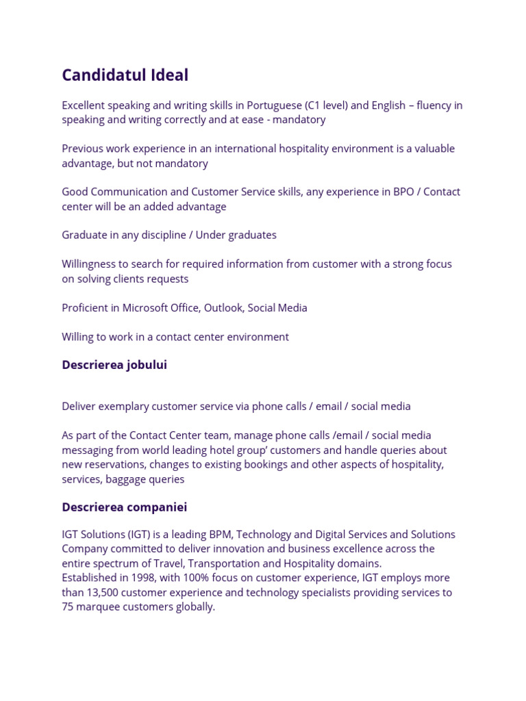 Contact Center Associate-1 | PDF