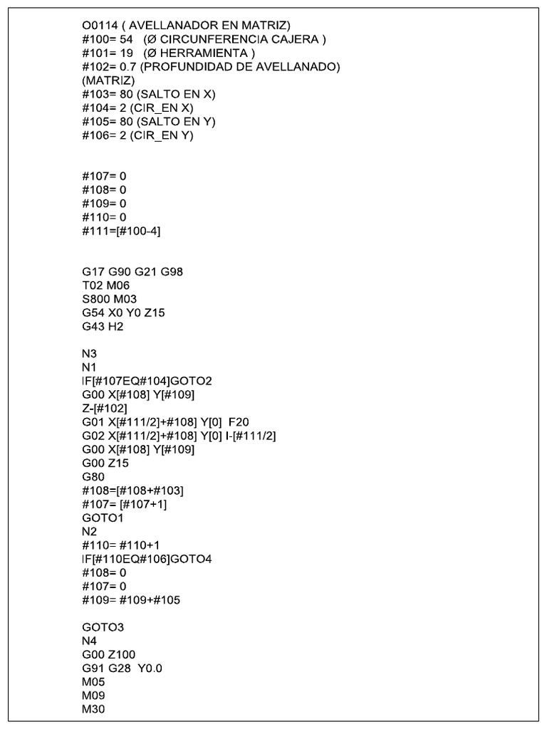 Programación Macro, Avellanador Matriz %o0114 | PDF