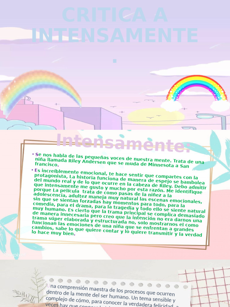 Critica A Intensamente | PDF