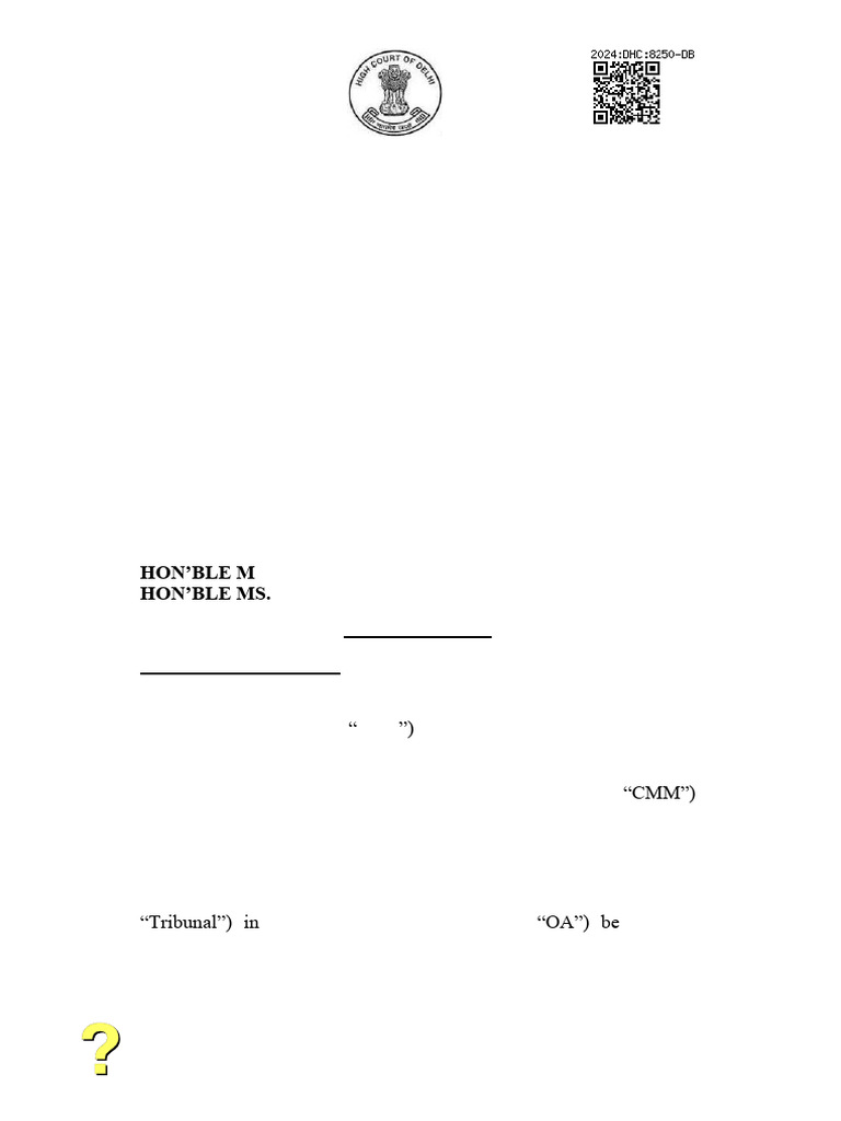 Gopal Mohan Atri V Union of India Ors 569040 | PDF | Tribunal | Legal ...