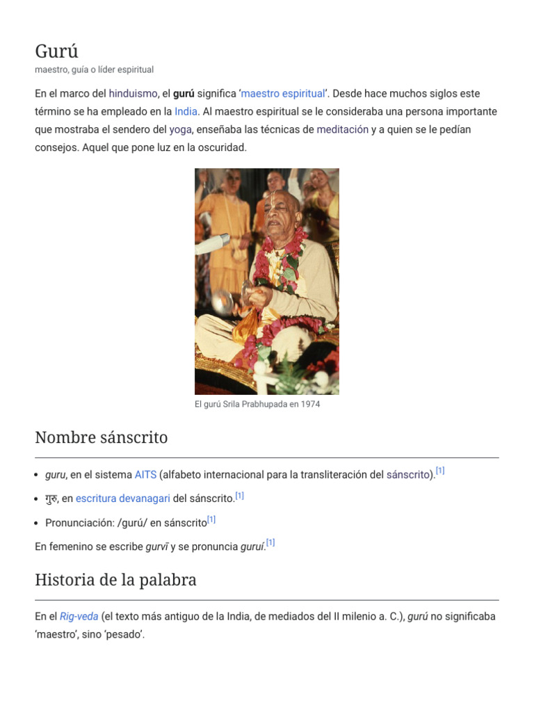 Gurú - Wikipedia, La Enciclopedia Libre | PDF | Gurú | Religiones indias