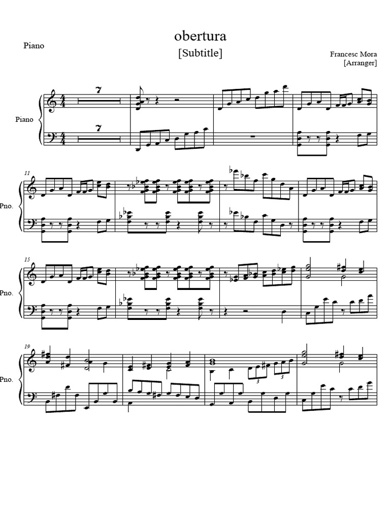 1 Obertura Piano PDF