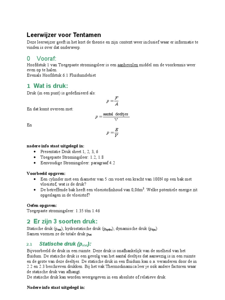 Leerwijzer Voor Tentamen | PDF