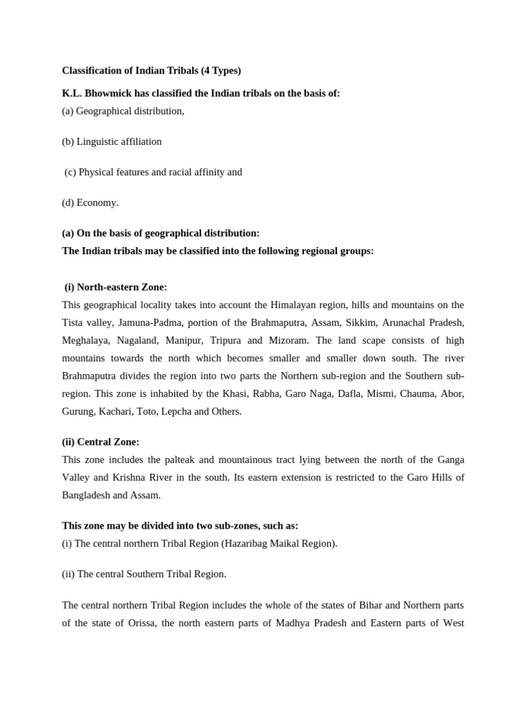 Classification of Indian Tribes | PDF | South Asia | Social Groups Of India