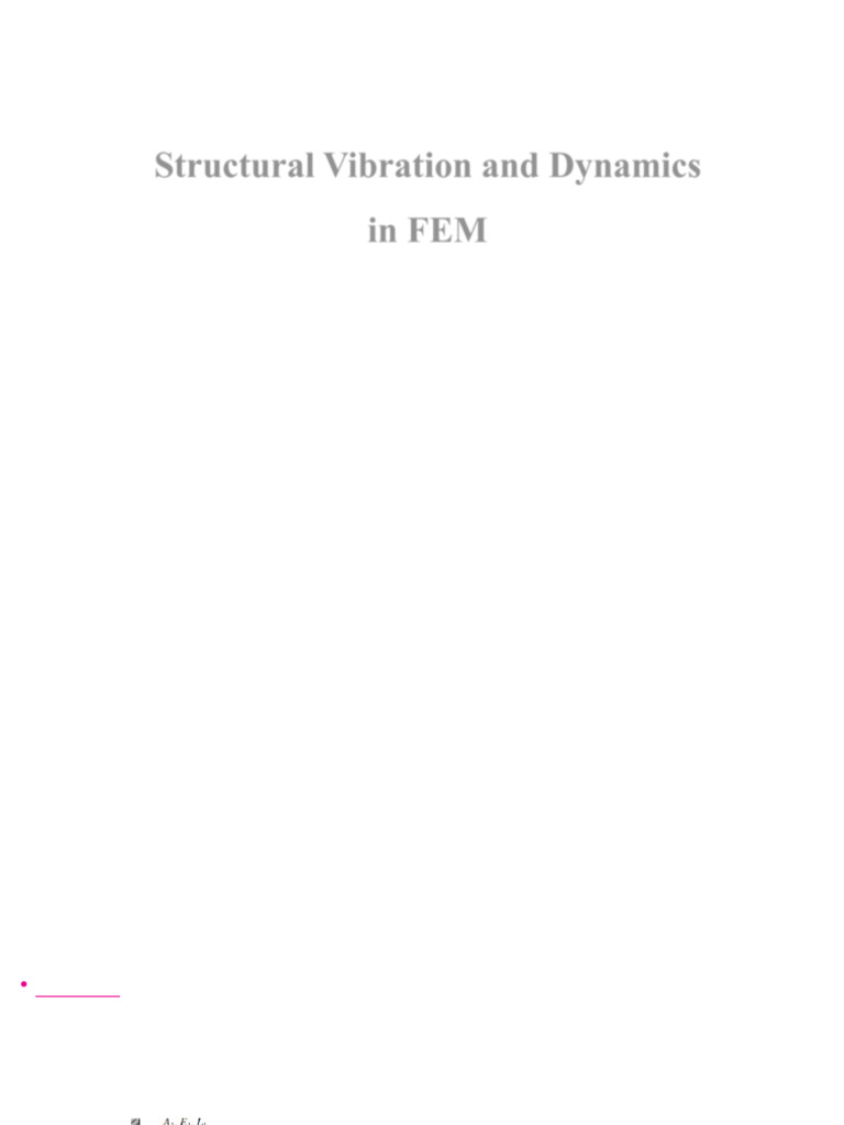 Dynamic in FEM | PDF