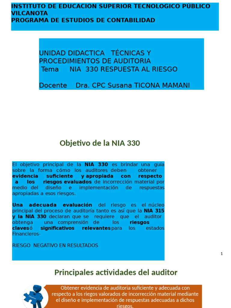 NIA 330 Vale OK | PDF | Auditoría