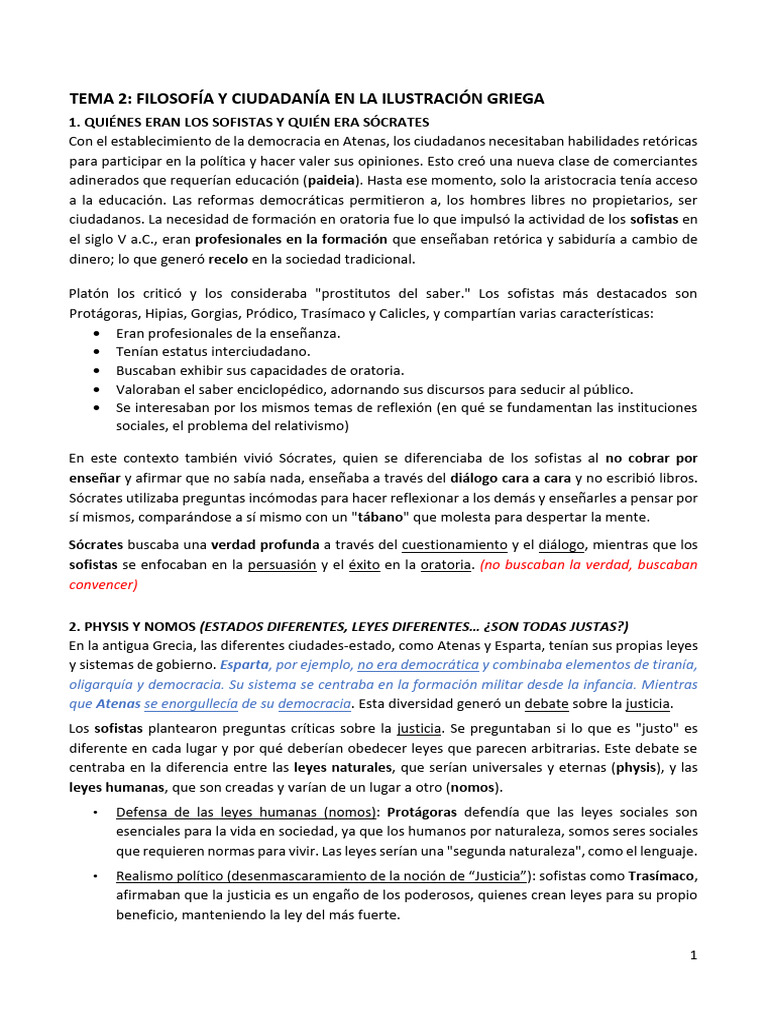 Tema 2&3 (resumen completo) | PDF | Platón | Alma