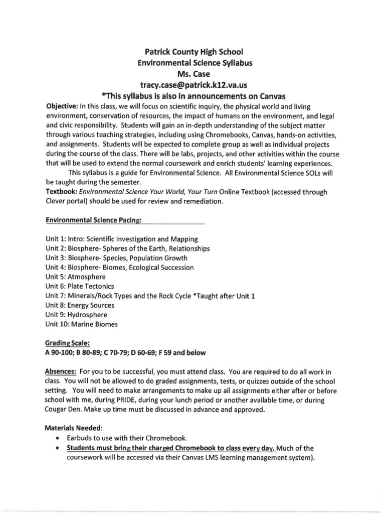 Syllabus Environmental | PDF