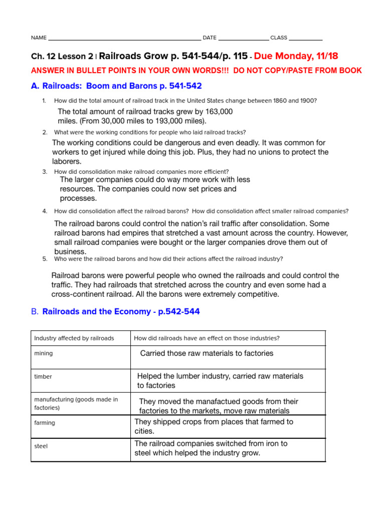 Ch. 12 Lesson 2 and 3 Reading Guides | PDF | Telegraphy | Wright Flyer