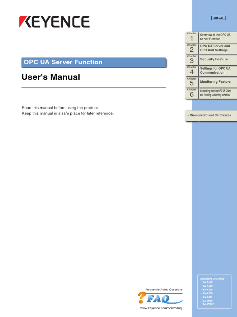 As 145565 KV-X KV-8000 Um J85GB WW GB 2094 1 | PDF | Port (Computer Networking) | Computer Network