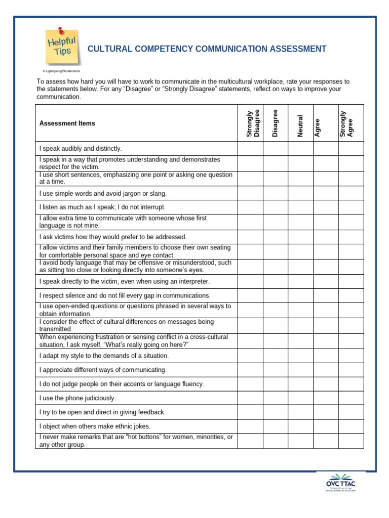 Cultural Competency Communication Assessment | PDF | Communication ...