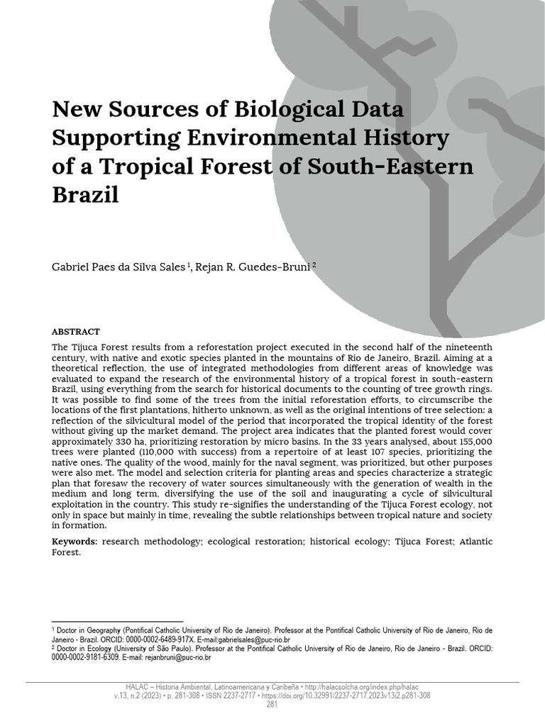 2023 - New Sources of Biological Data Supporting Environmental History ...