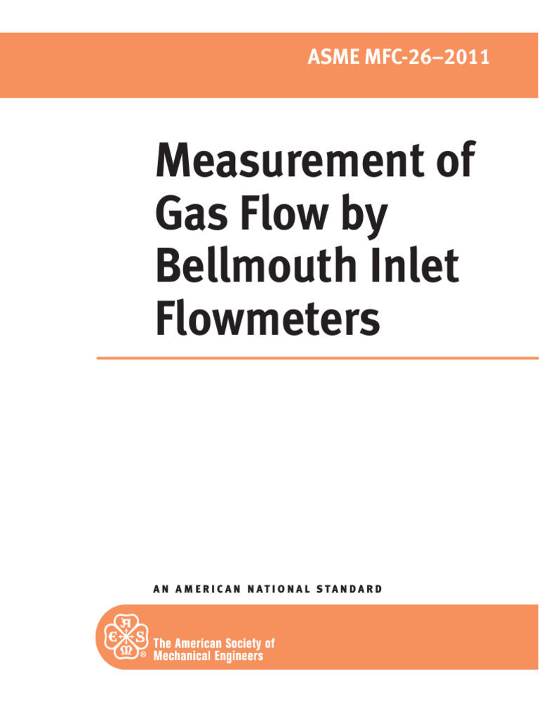 ASME MFC-26-2011 | PDF | Flow Measurement | Pressure