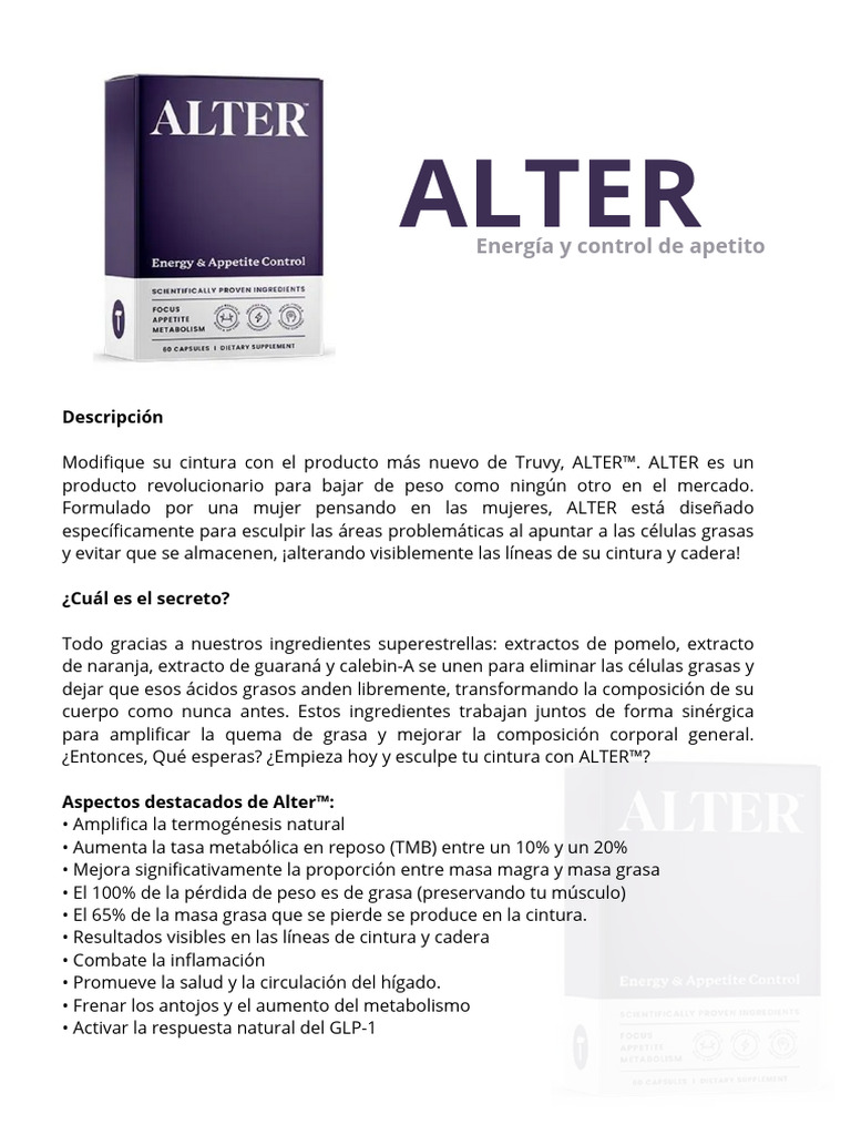 Alter Nuevo Producto | PDF | Especialidades Medicas | Medicina CLINICA