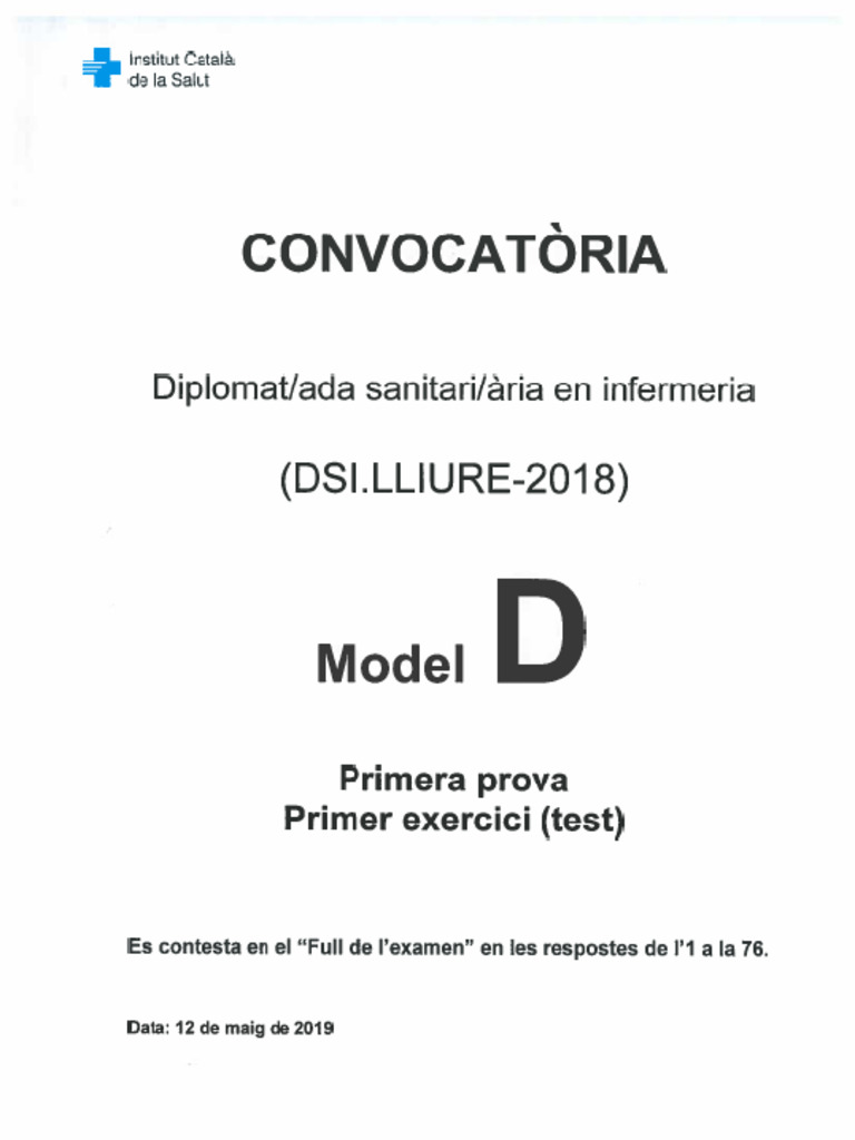 1a Prova Test I Suposits Practics Model-D DSI-LLIURE-2018 | PDF