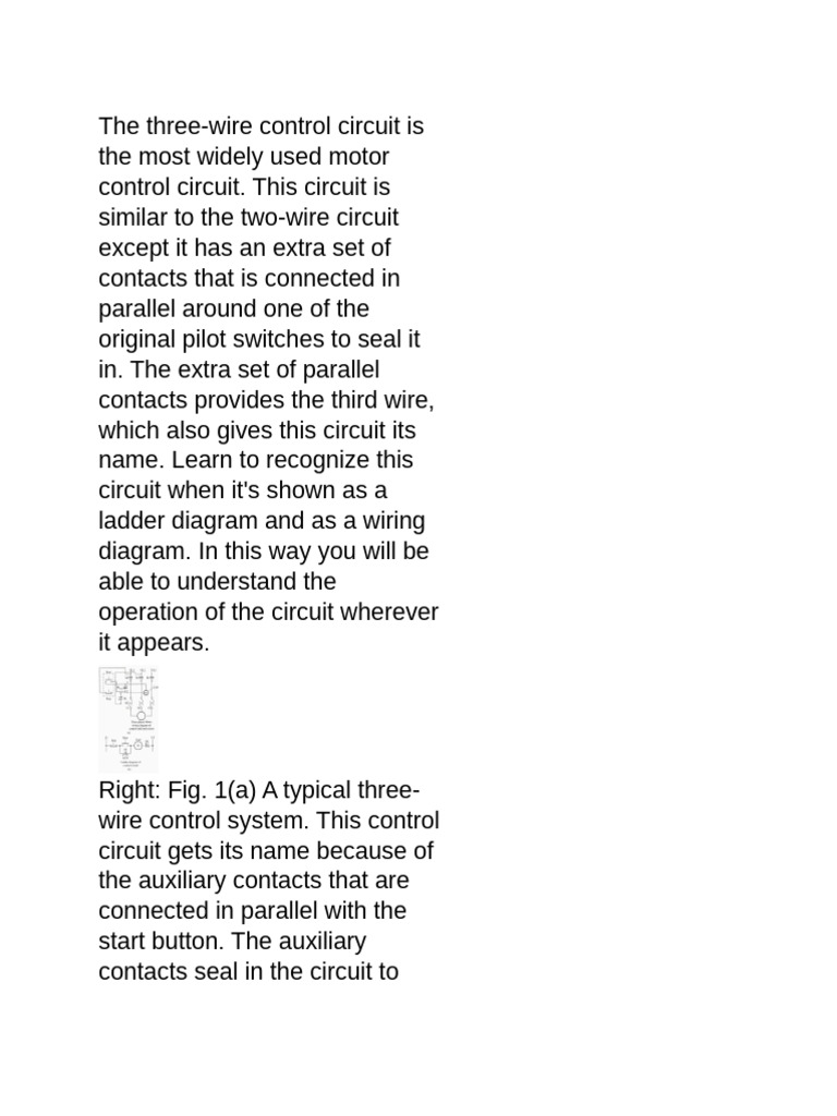 3-Wire Control | PDF | Series And Parallel Circuits | Switch