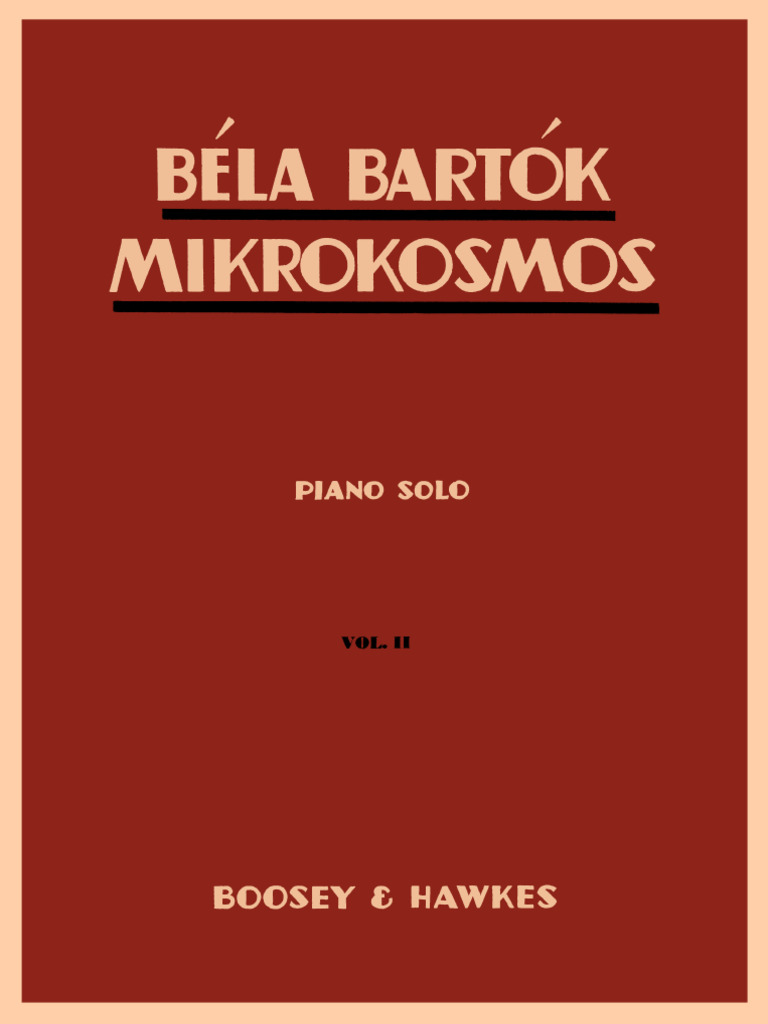 Bartok Mikrokosmos Vol.2 | PDF