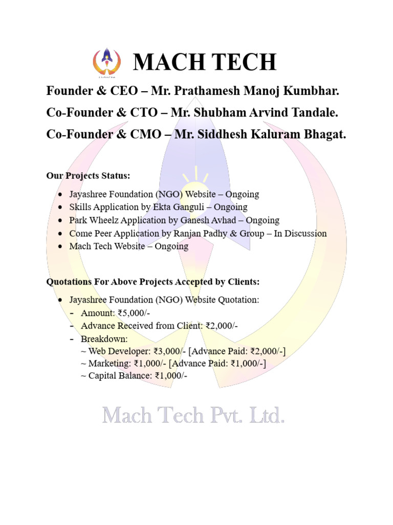 Mach Tech | PDF