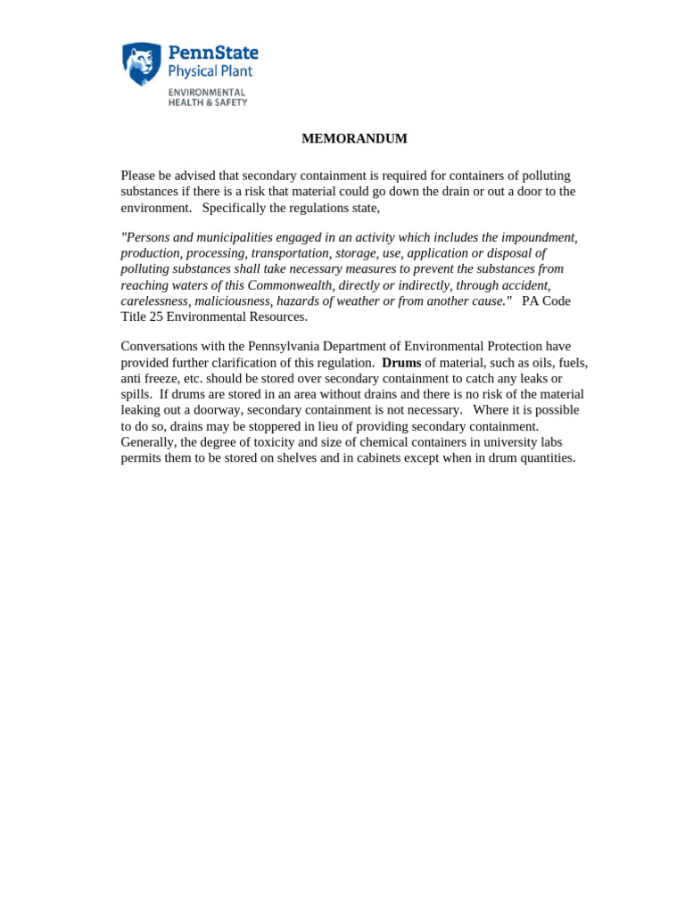 Secondary Containment Requirements 7 16 Pdf