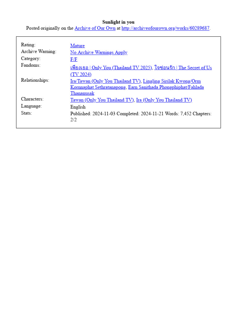 Sunlight in You | PDF | Kiss | Clitoris