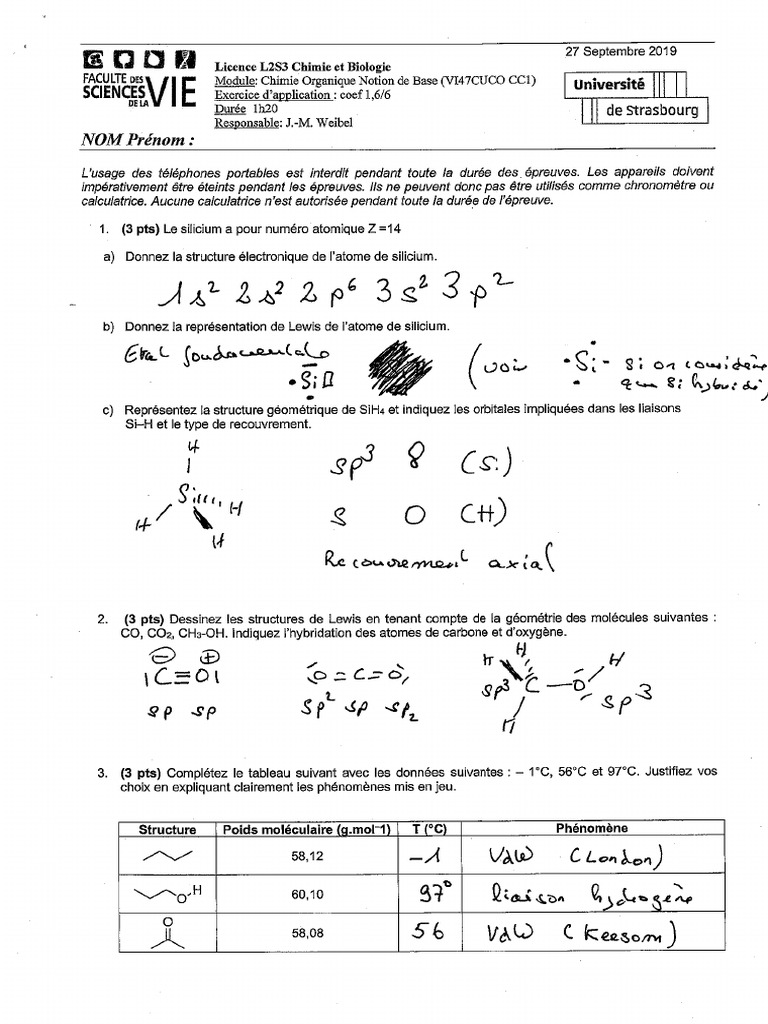 CC1 2019 Corrigé | PDF