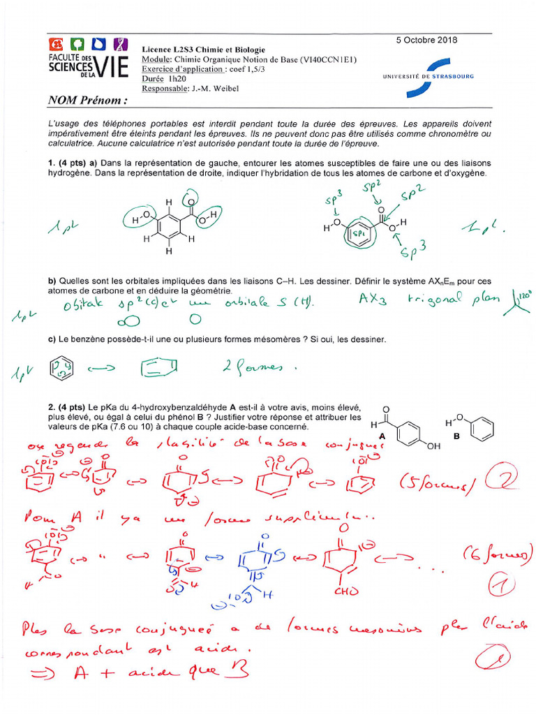 CC1 2018 Corrigé | PDF