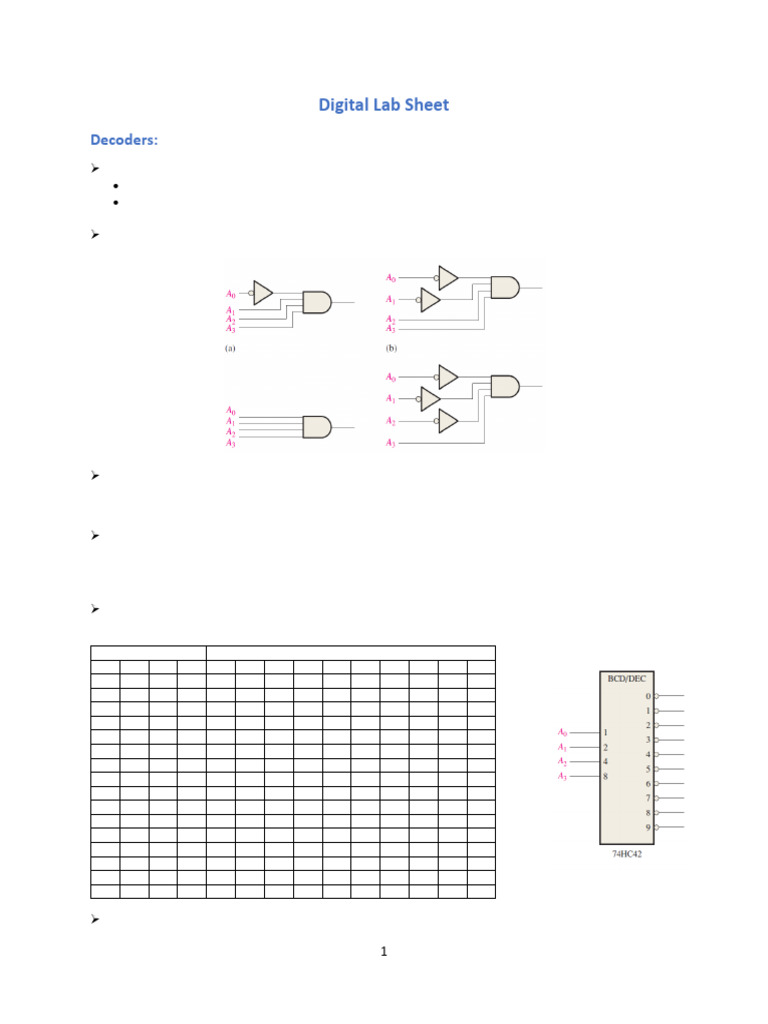 Digital Lab Sheet Pdf Electronics Electrical Circuits 