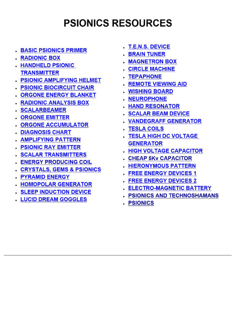 Psionic Transmitters | PDF