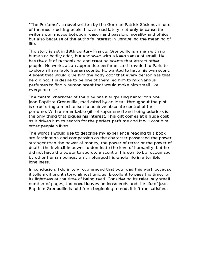 The Perfume English Review | PDF | Poetry | General Fiction