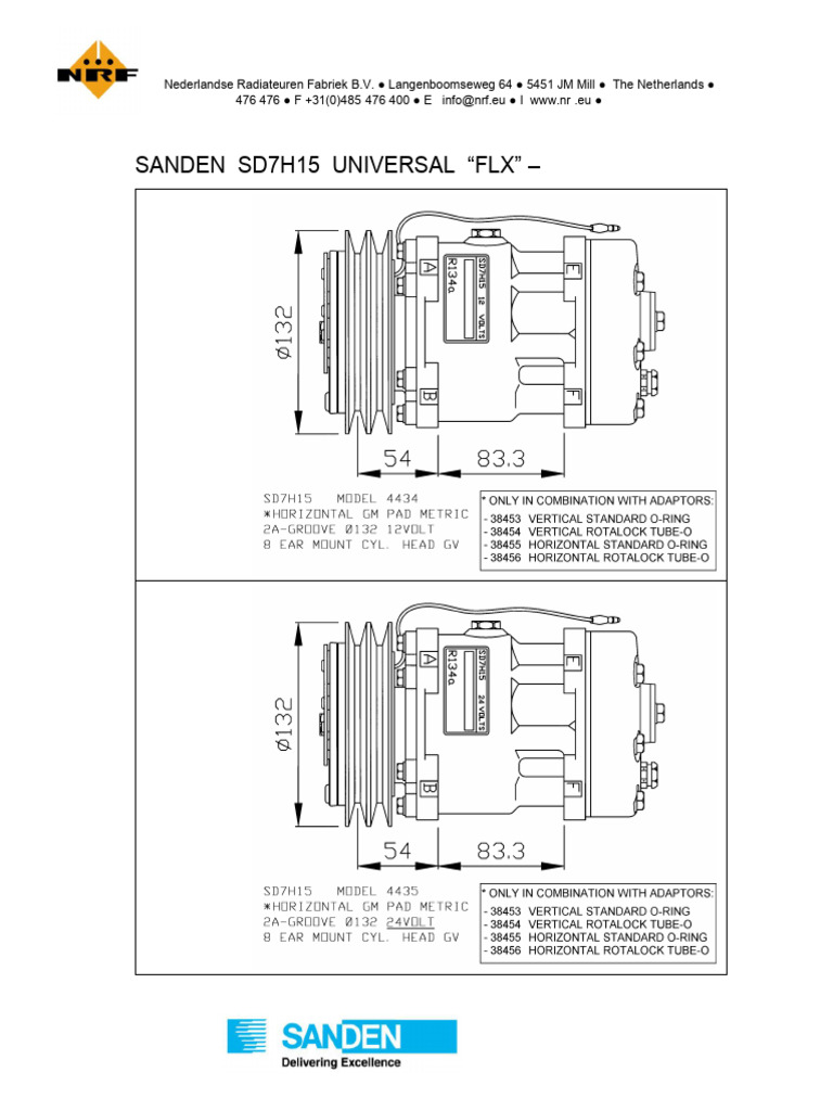 Compressor SANDEN SD7H15 | PDF | Technology & Engineering