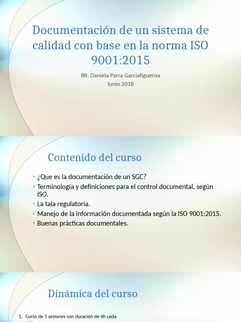Documentación de Un Sistema de Calidad Con Base ISO 9001 2015 ISSSTE ...