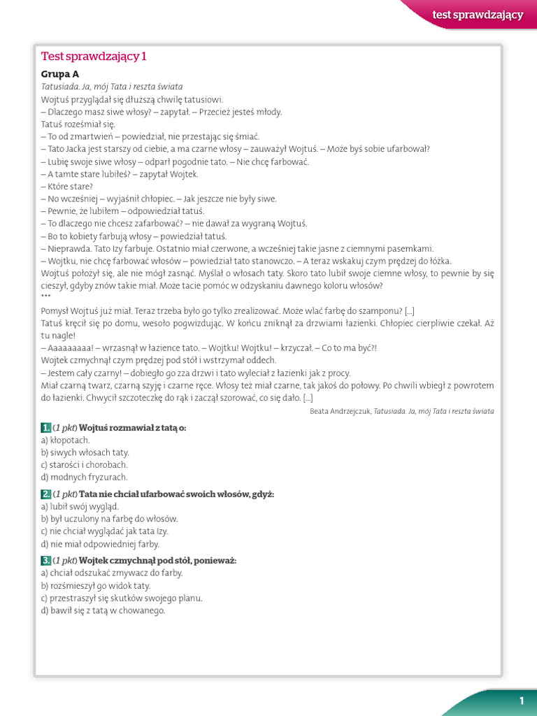 Jezyk Polski 4-8 Testy OPERON Ksztalcenie Kulturowo-Literackie | PDF