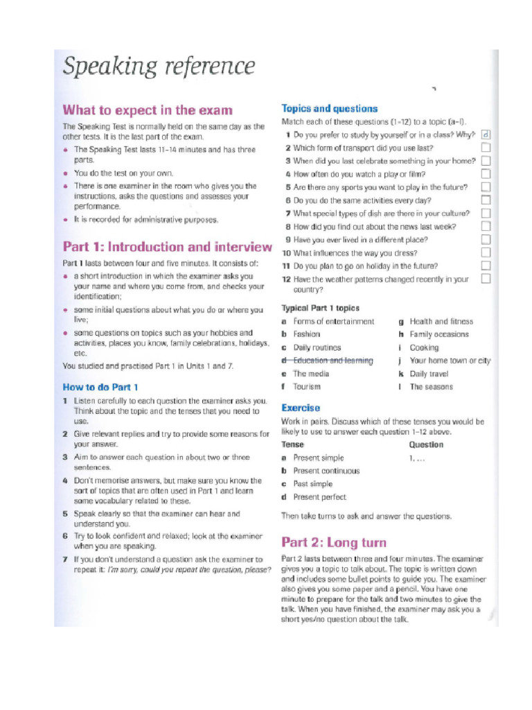 Speaking Part 2 (Book) | PDF | Career & Growth | Language Arts & Discipline