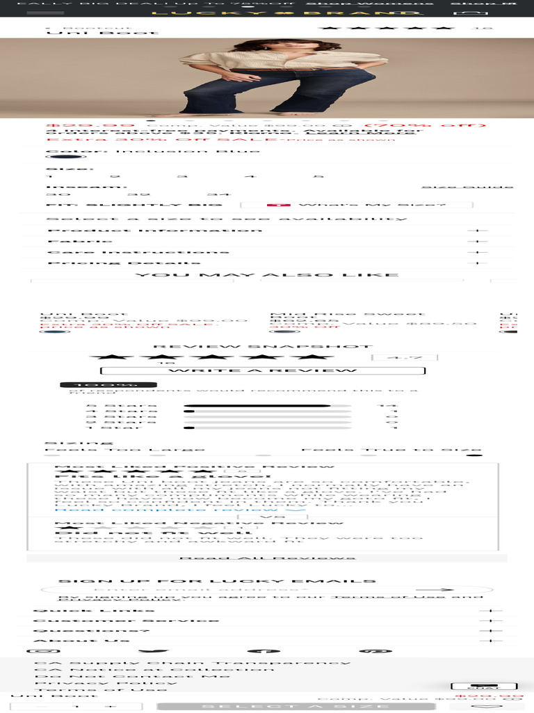 UNI BOOT Lucky Brand | PDF