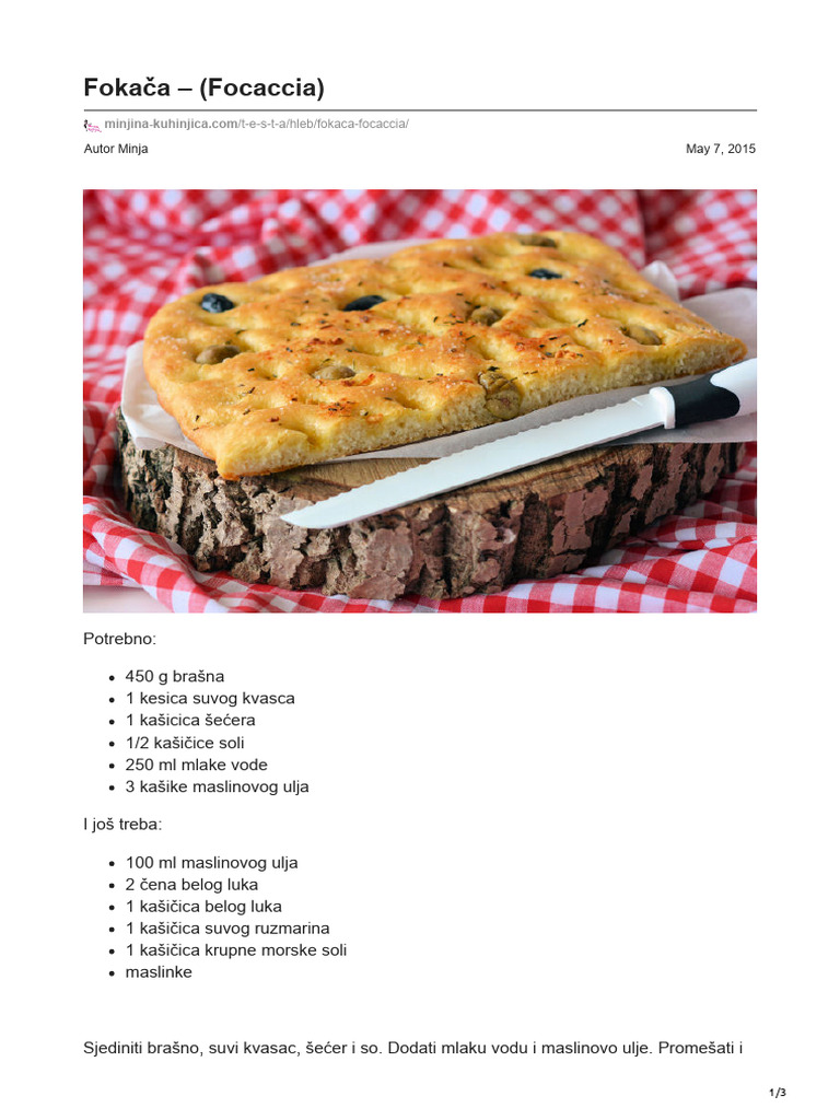 Fokača Focaccia | PDF
