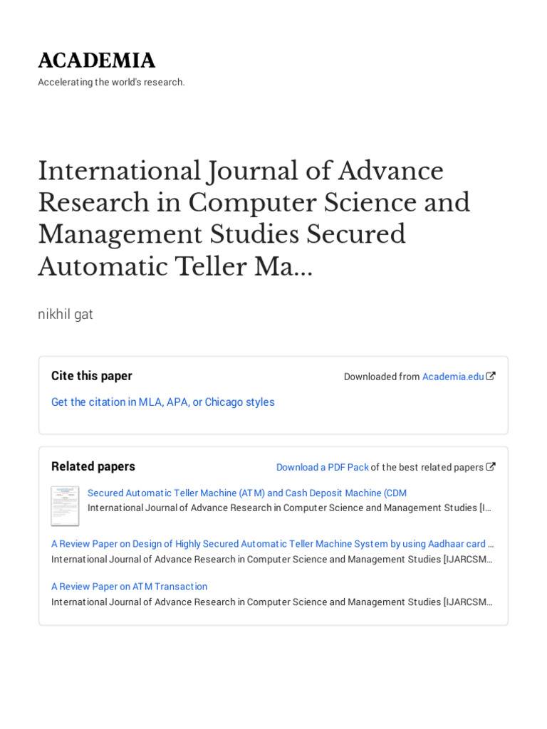 1 With Cover Page V2 Pdf Automated Teller Machine Personal Identification Number