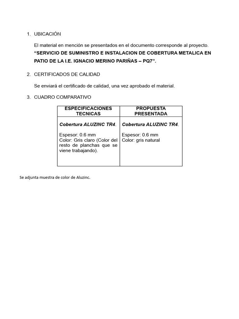 Color Aluzinc | PDF